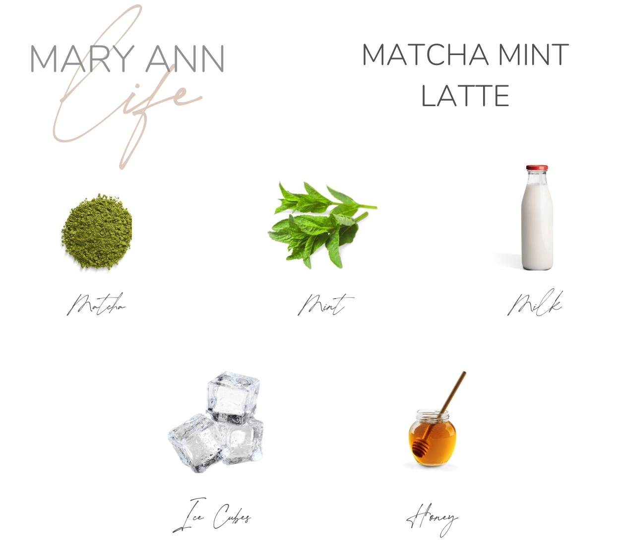 Matcha Mint Latte - Mary Ann Life Blog